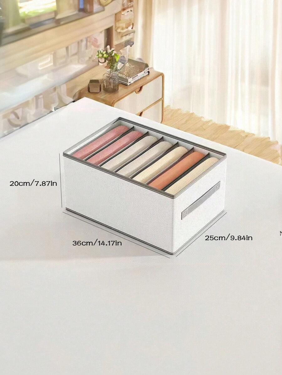 1 Piece Of Foldable Clothes Storage Box, Partition Design, Pants ...