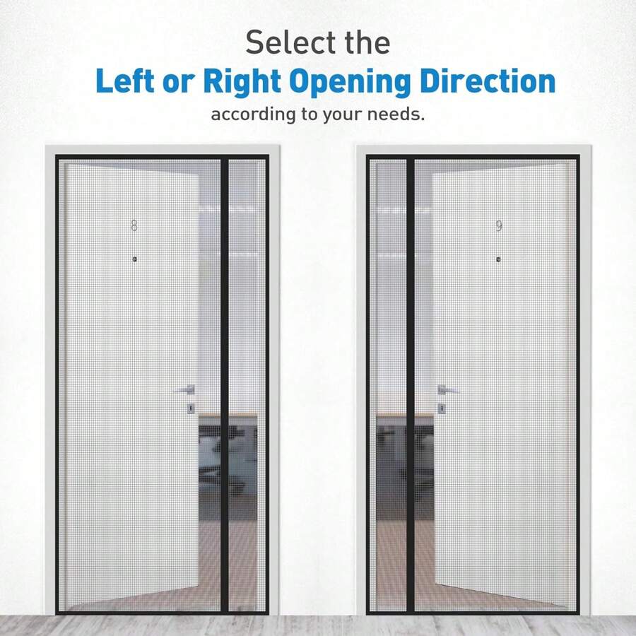 1 Piece Double Opening Magnetic Mesh Door Suitable For Door Size 38*83 ...