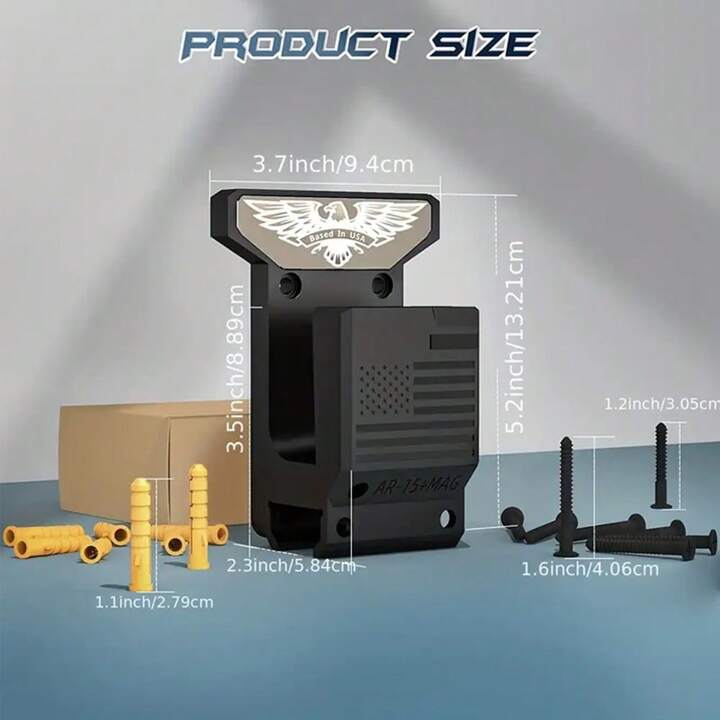 AR Wall Mount Bracket, AR15 Wall Mount With Dual Magazine Holder For ...