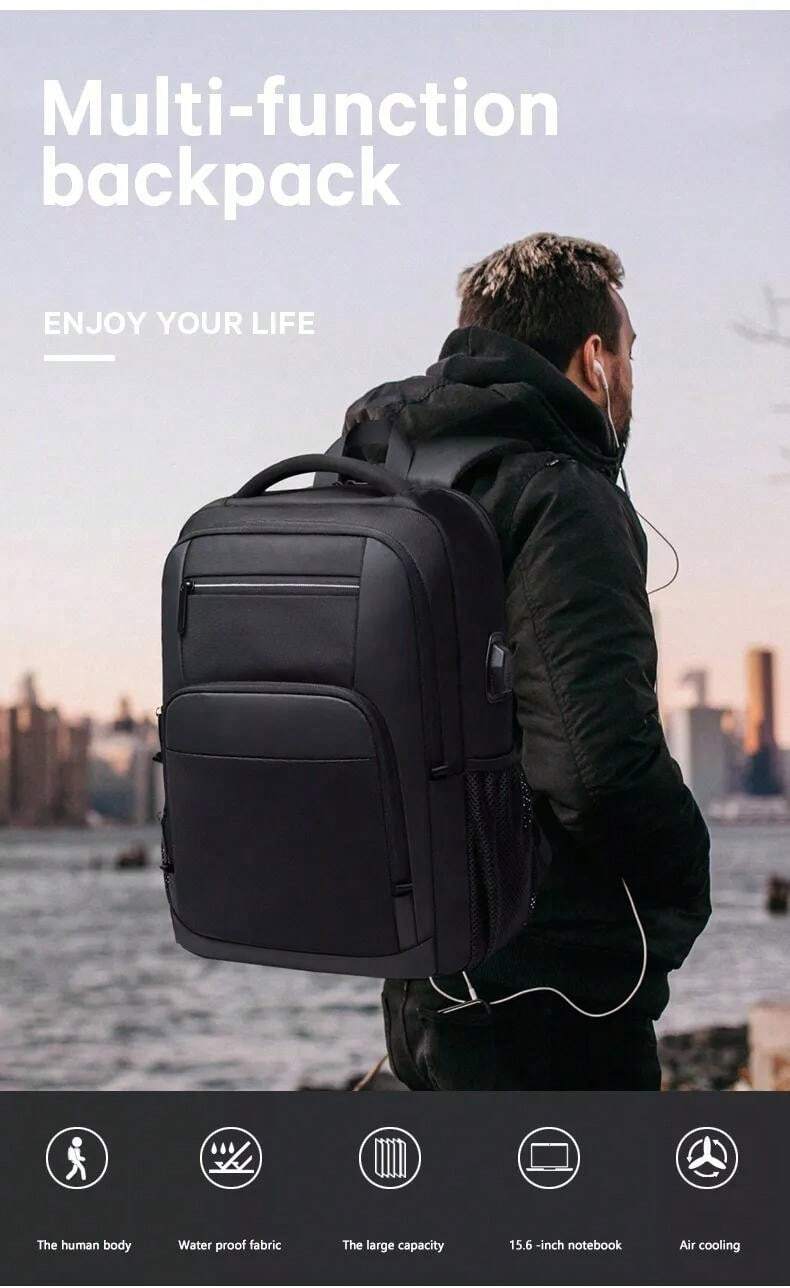 Resilver Multifunction Backpack Waterproof Fabric With USB Port ...