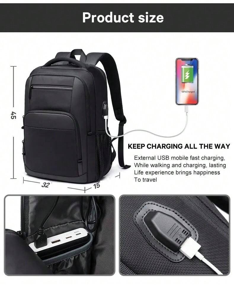 Resilver Multifunktionsrucksack wasserabweisendem Stoff mit USB ...
