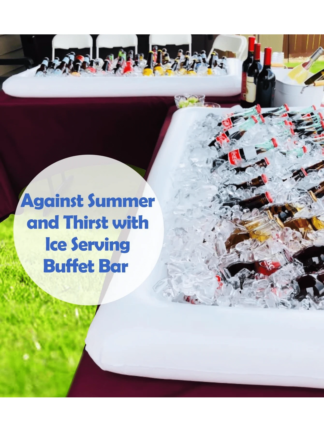 Inflatable Serving Bar, Buffet Cooler With Drain Plug - Salad Picnic ...