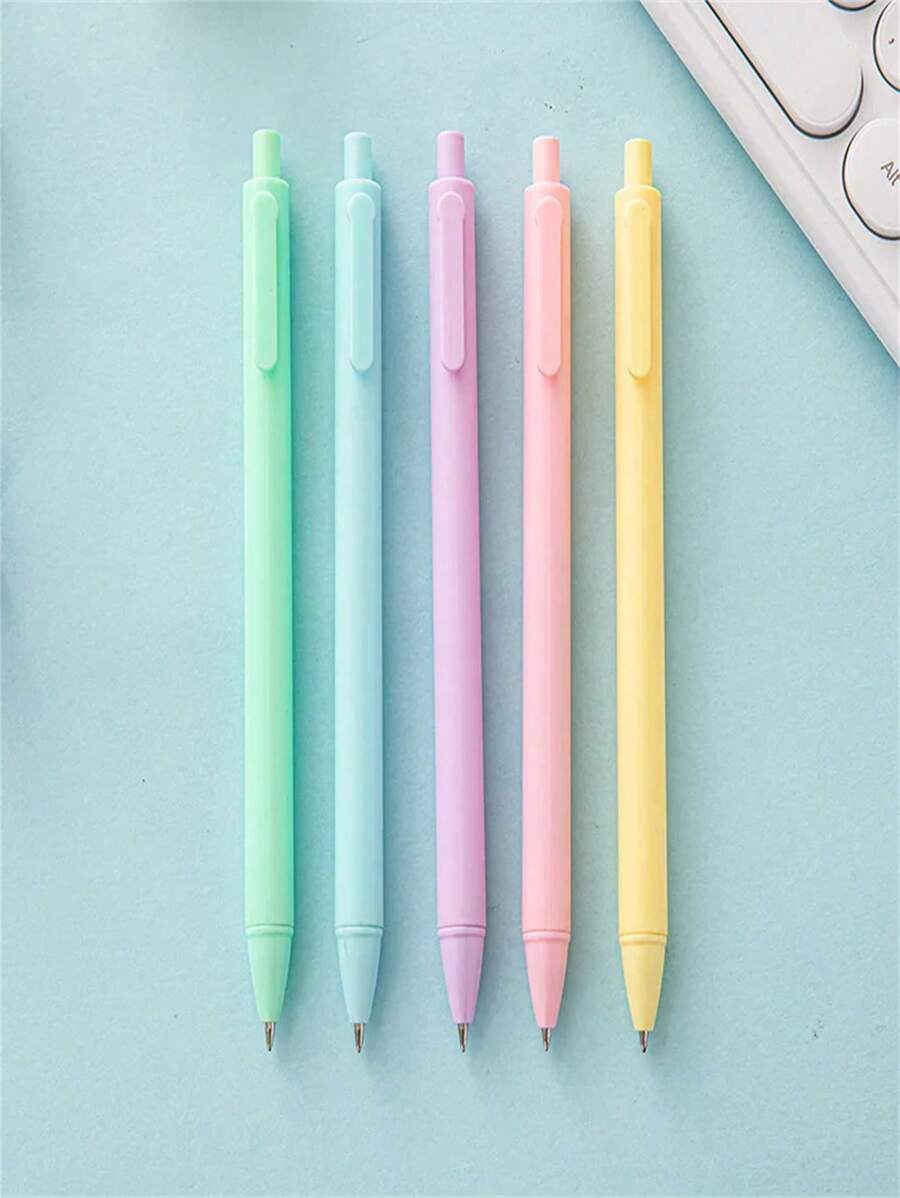 Set Of 5 Cute Ballpoint Pens, Korean And Japanese School Office ...