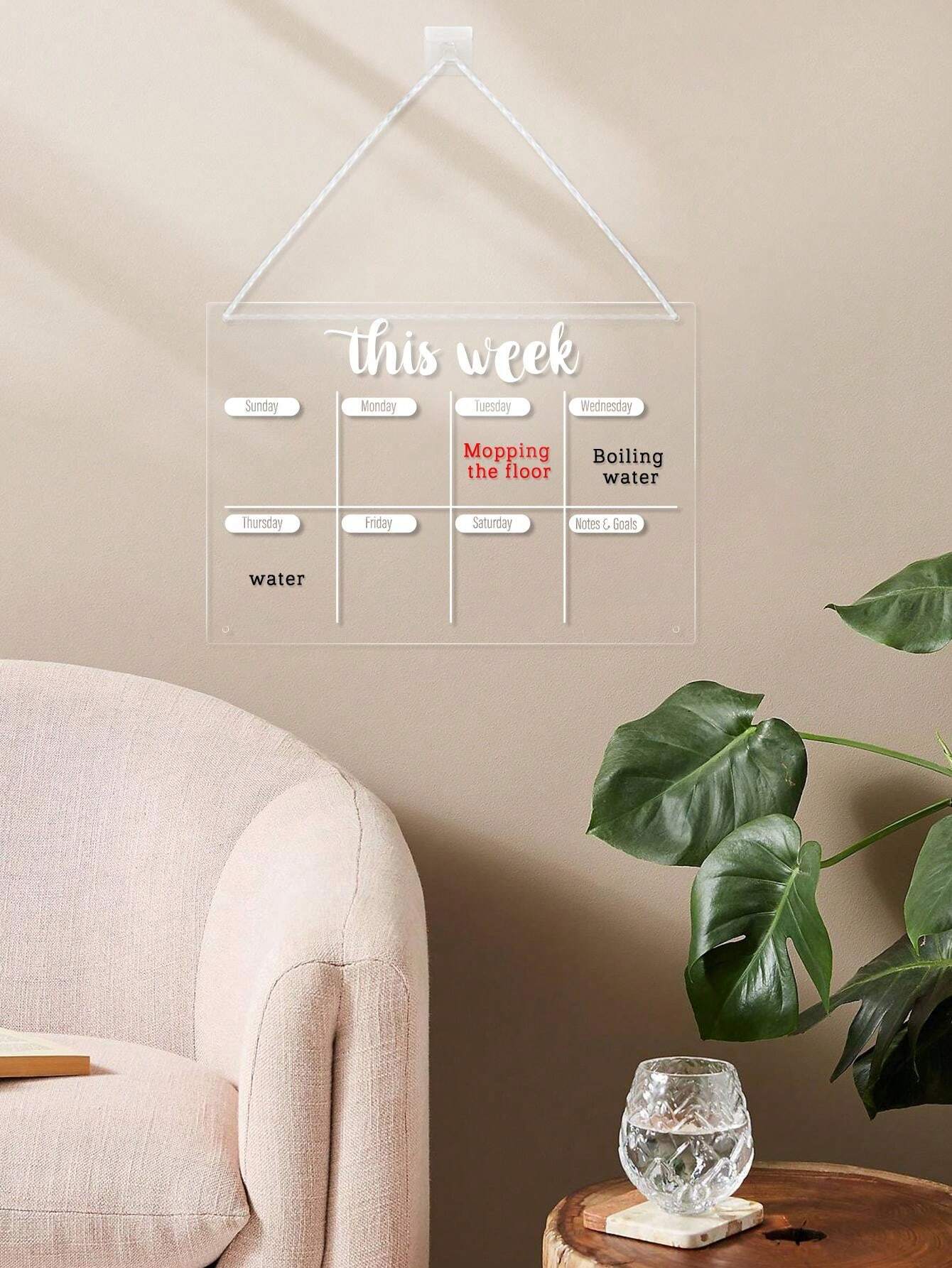 A Set Of 3D Acrylic Weekly Planner Message Board Memo Board With ...