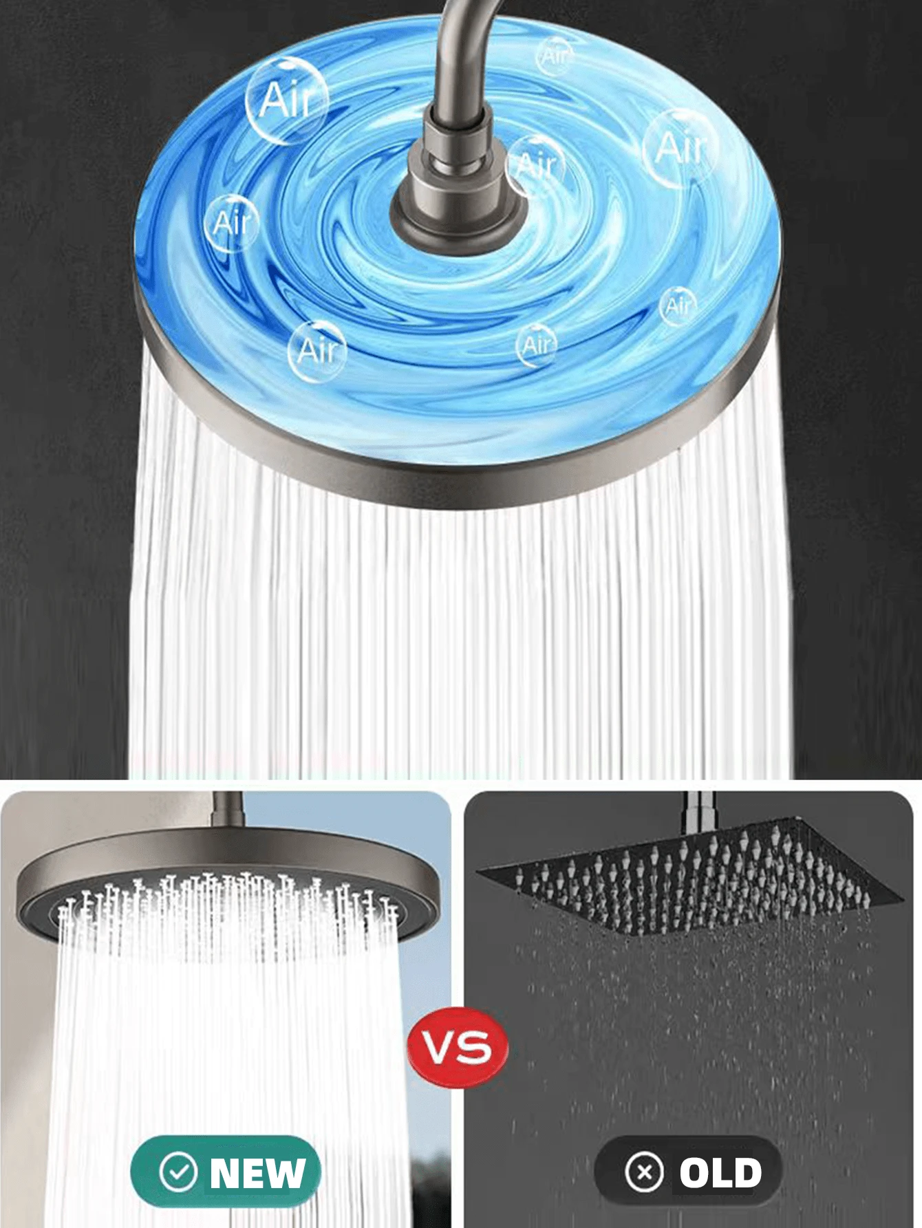 Fixed 10-Inch Large Screen Shower Head For Full Body Coverage And ...