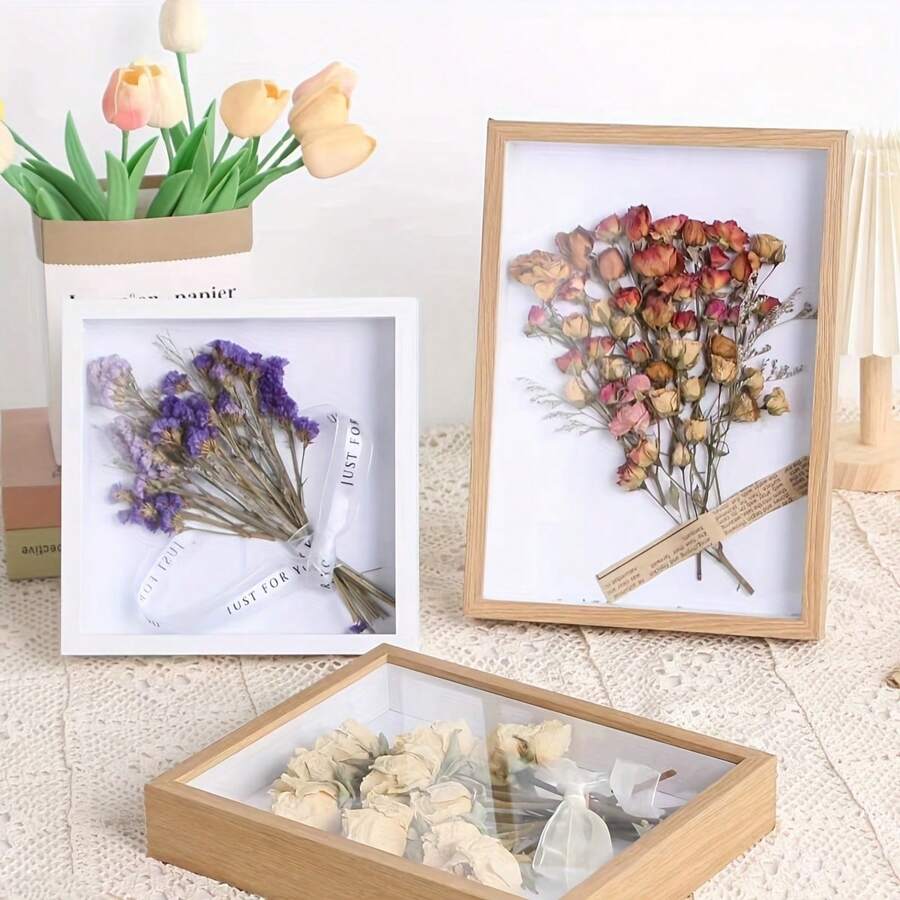 1 Pc Shadow Box Picture Frame Square Shadow Boxes Display Cases For ...
