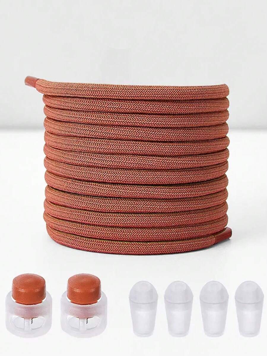 1 Pair Tieless Elastic Shoe Laces - Round No Tie Shoelaces For Kids And ...