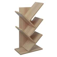 Live And Home Rustic Standing Tree Bookshelf Wood Display Rack | SHEIN UK