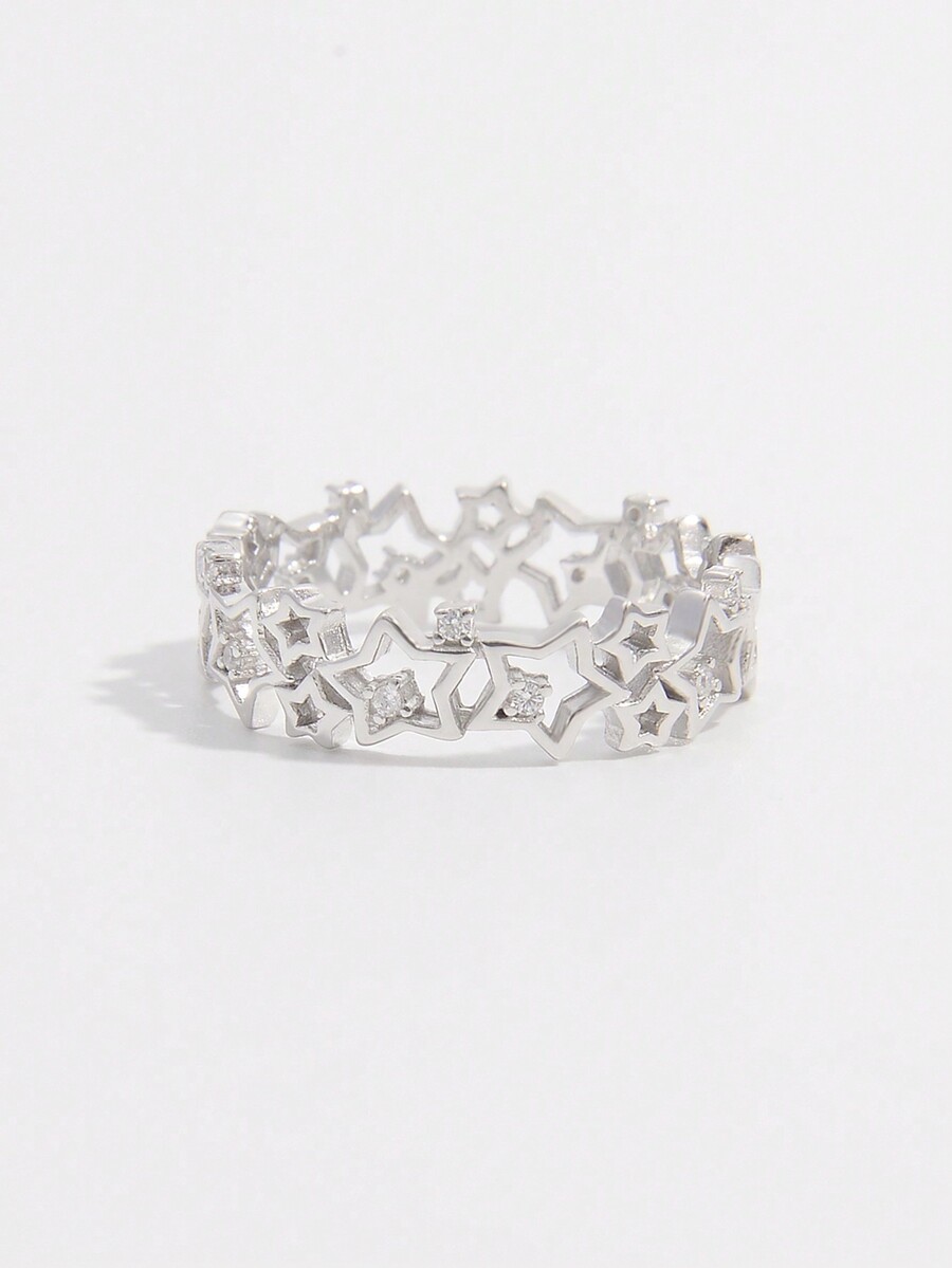 An Elegant, Fashionable, Exquisite, Romantic 925 Silver And Artificial ...