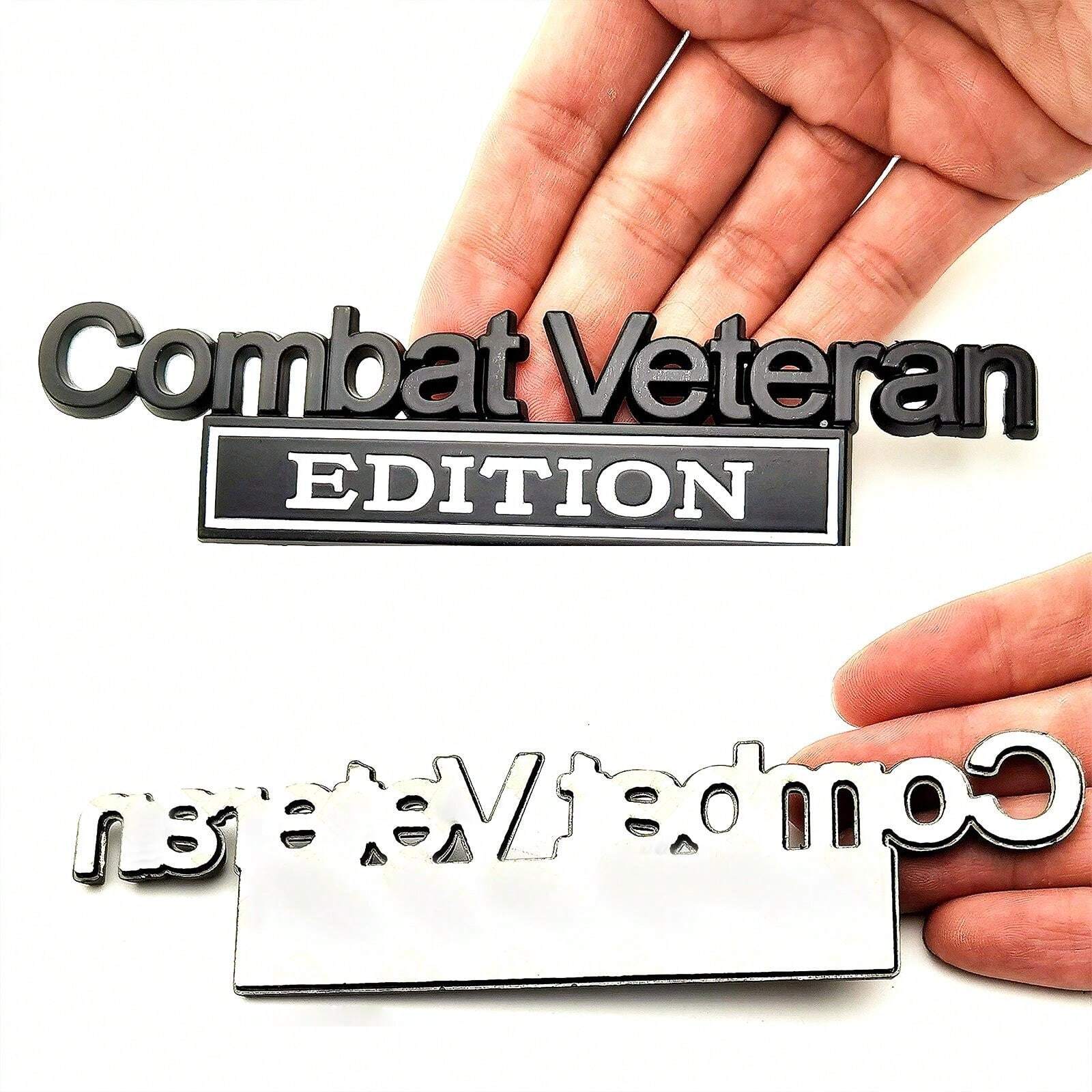 Combat Veteran Edition Emblem Car Decals, Warrior Soldier 3D Metal ...
