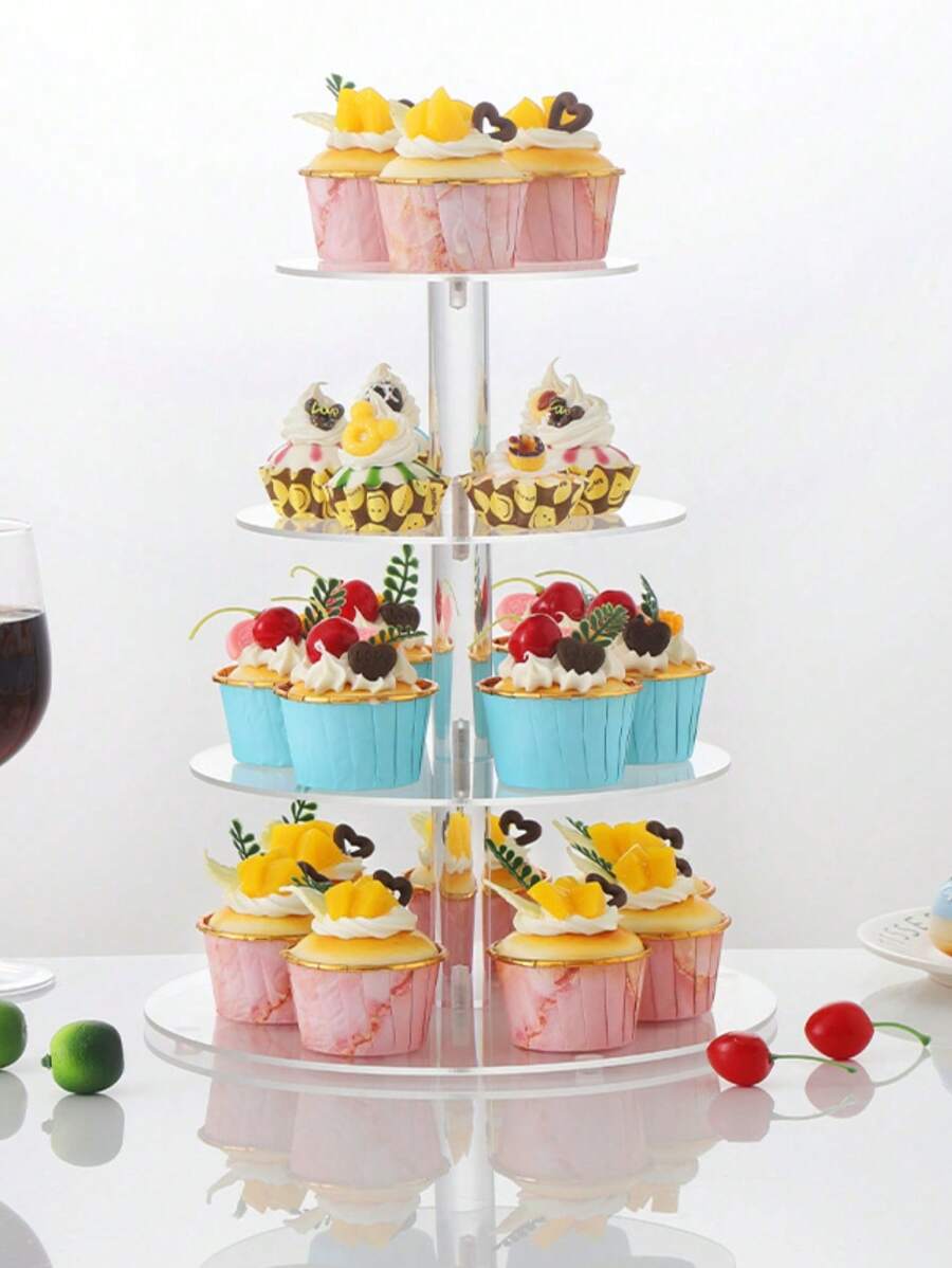Round Acrylic Cake Display Stand, Multi-Layer Dessert Food Rack For ...