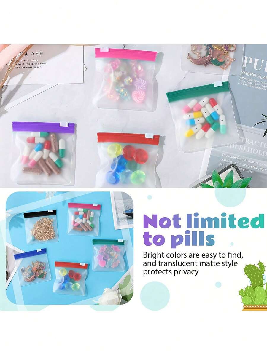 5 Portable Drug Bags Medicine Packets Pill/Tablet Storage Sealing ...