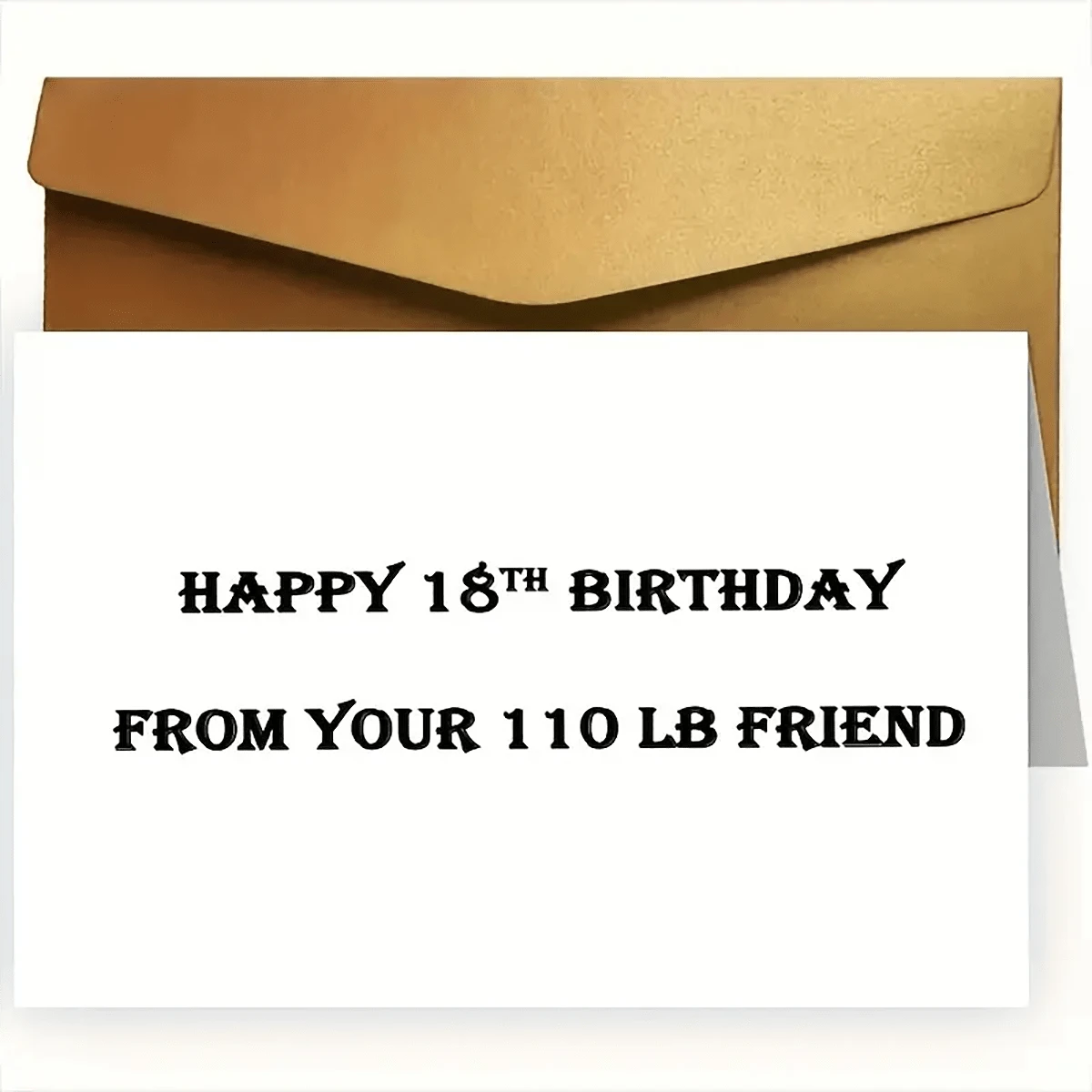 1pc, Happy 18Th Birthday, From Your 110 Lb Friend, Funny Birthday Cards ...