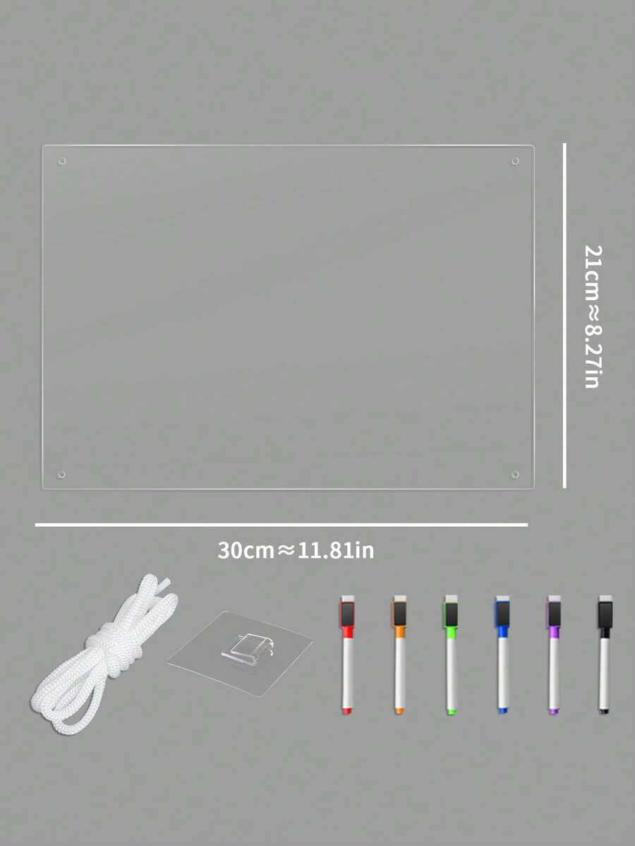 A Set Of 3D Acrylic Hanging Weekly Planner Memo Board, Erasable And ...