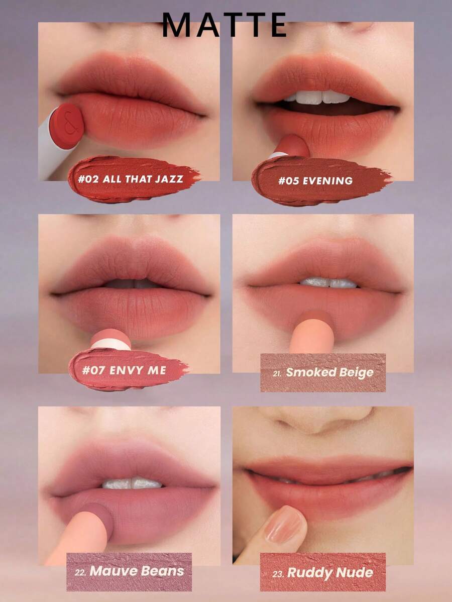 Rom&nd ROMAND Zero Matte Lipstick 3g, 02 ALL THAT JAZZ, Korean Lipstick ...