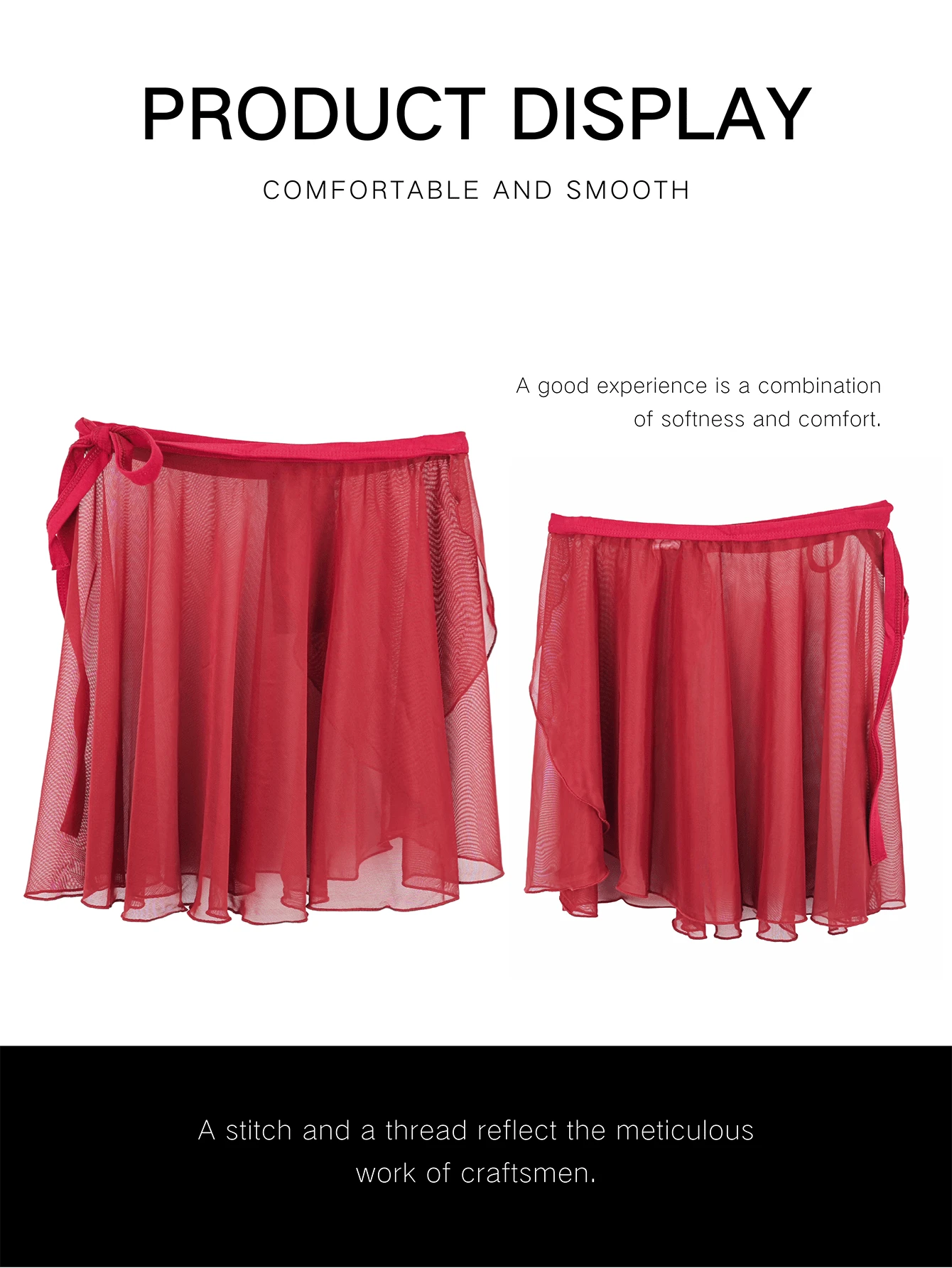 Solid Color Ballet Skirt For Adult Women, Bodycon Style, One-Piece ...