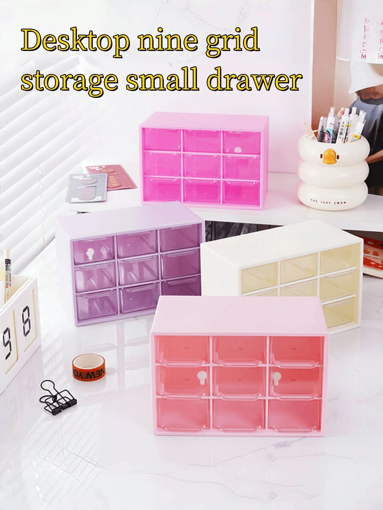 INS Style Nine-Grid Desktop Storage Drawer | SHEIN USA