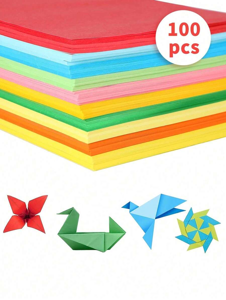 2.8 Inches Origami Paper(Small Size), Pack Of 100 Sheets - 10 Vivid ...