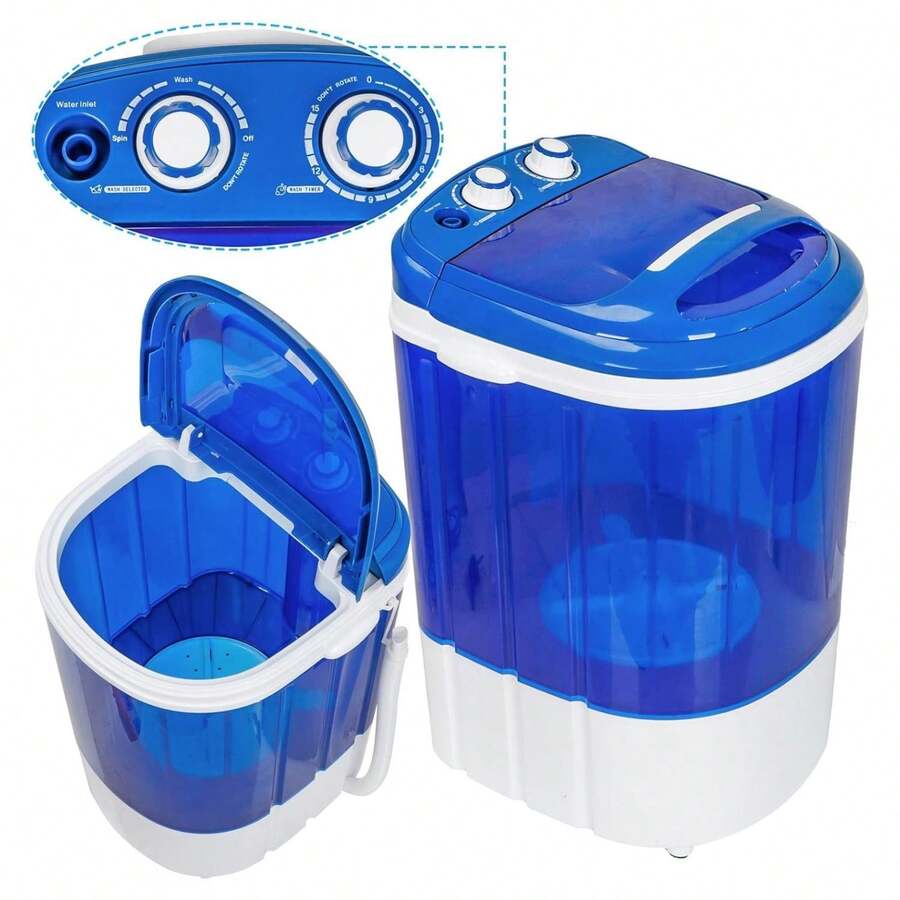 6.6lbs Capacity Mini Washing Machine For Compact Laundry, Portable ...