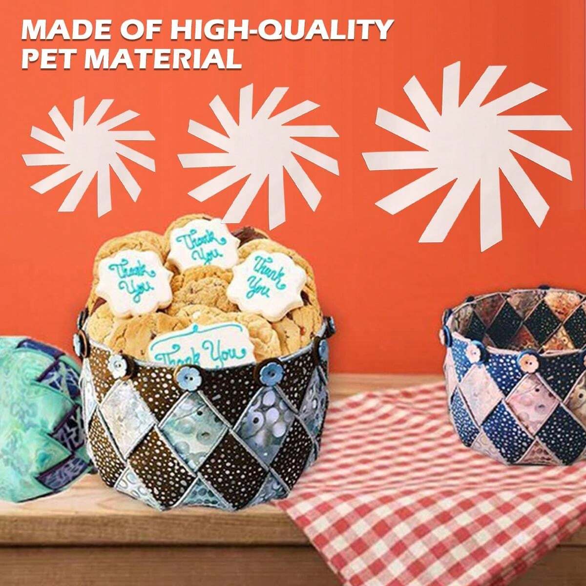 8/12/15in Woven Spiral Basket Quilting Template DIY Woven Spiral Basket ...