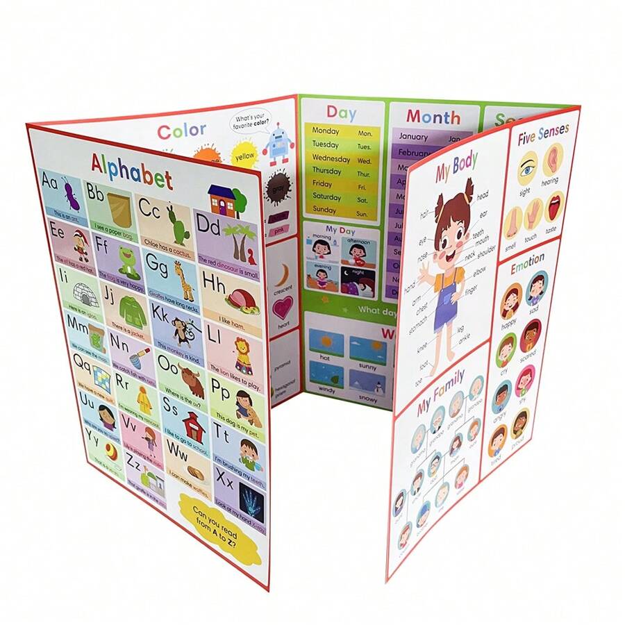 My First Words English Phonics Learning Educational Posters Sight Words ...
