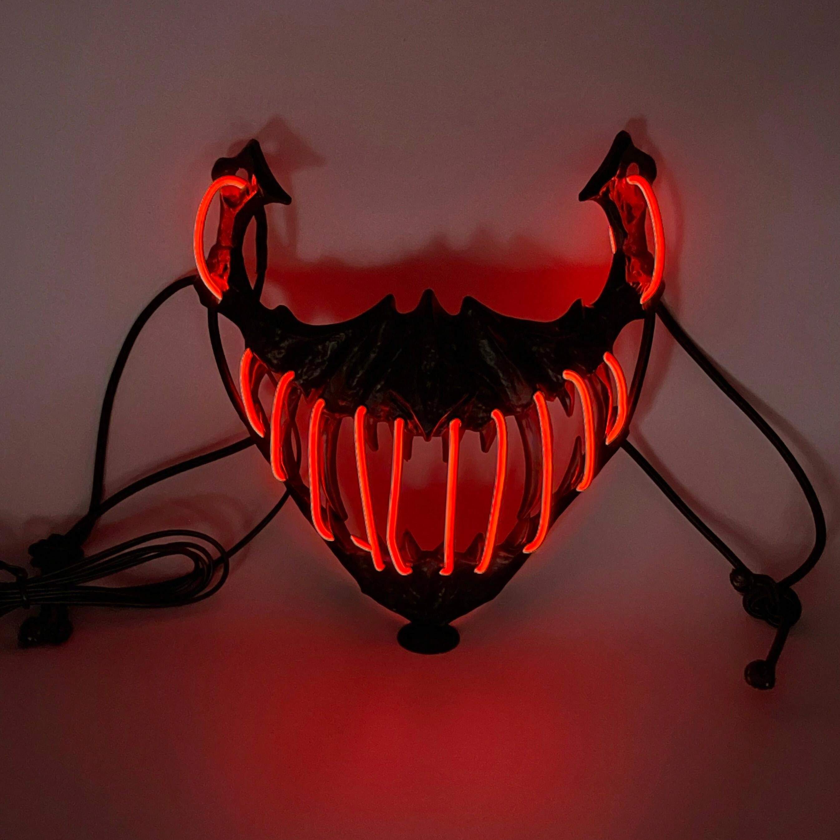 One Glowing Half-Face Hollowed-Out Mask In Four Colors, Half-Face ...