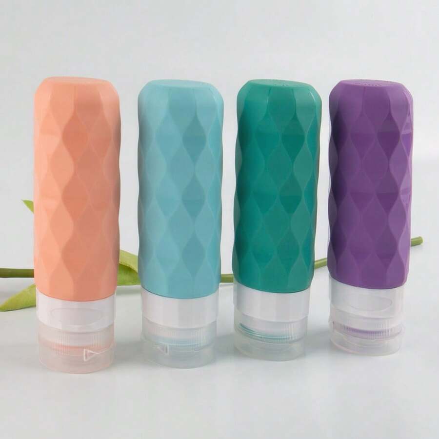 Silicone Travel Bottles With Dispenser Lids, Portable Refillable ...
