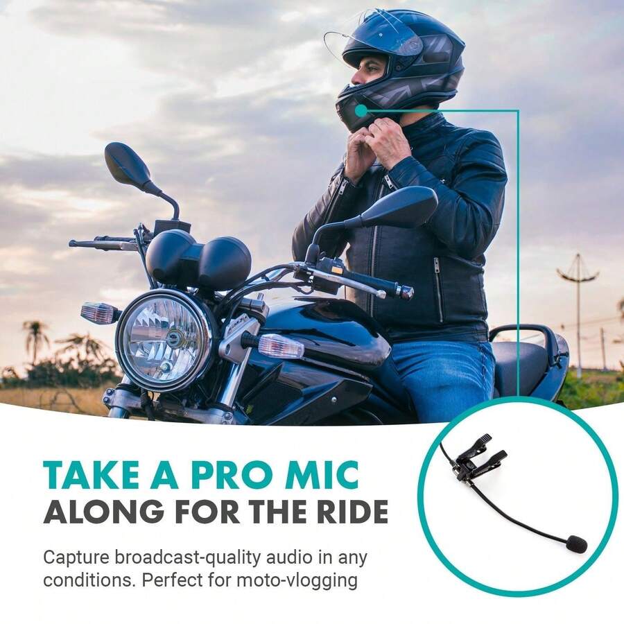 Movo ACM400 | Flexible Gooseneck Omnidirectional Helmet Mic For GoPro ...