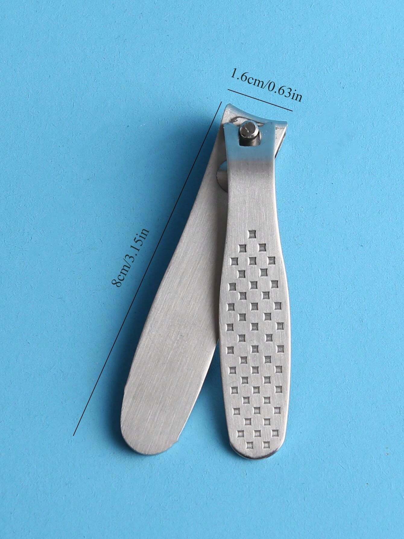 1pc Silver Tone Starry Pattern Sharp Blade Nail Clipper For Trimming ...
