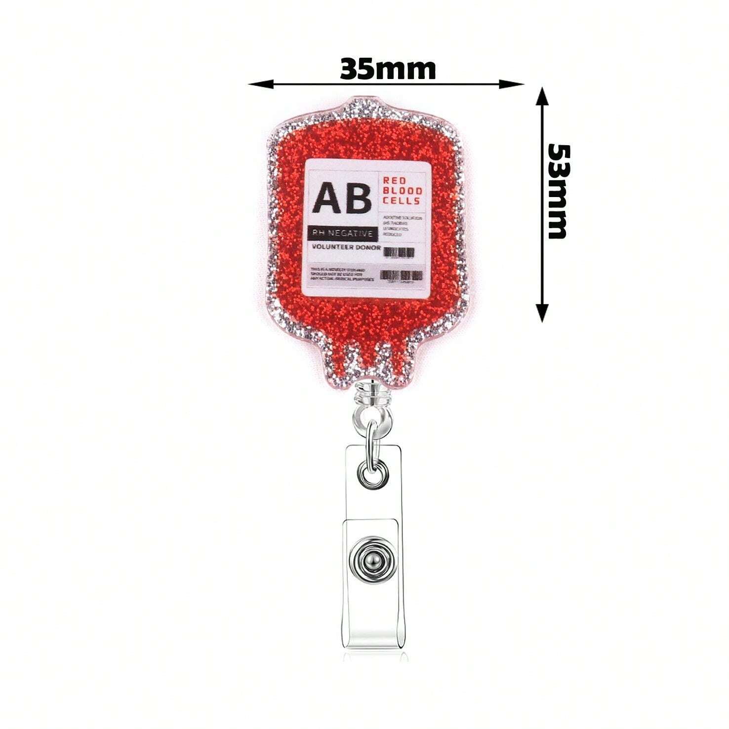 1 pièce Porte-badge amusant extensible avec clip acrylique à design de ...