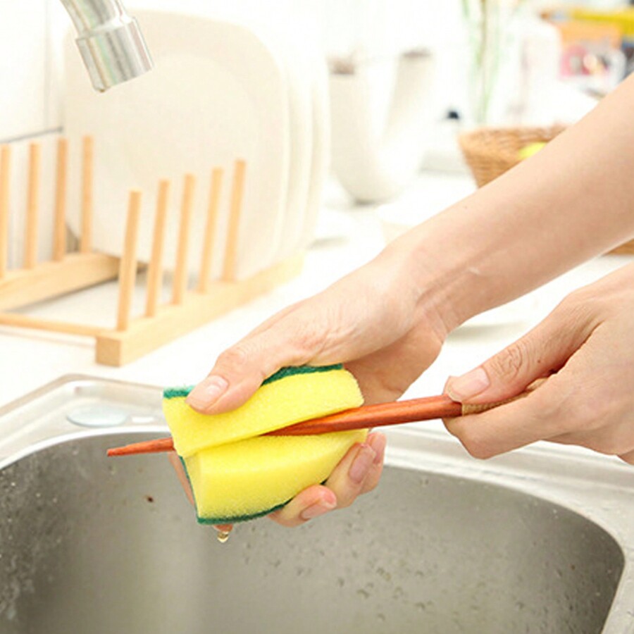12pcs Dual-Sided Cleaning Sponge, Thickened Kitchen Scrubbing Pad ...