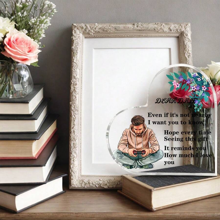 1 st Far Presenter Från Dotter Son Fars Dag Hjärta Konstnärlig Form ...