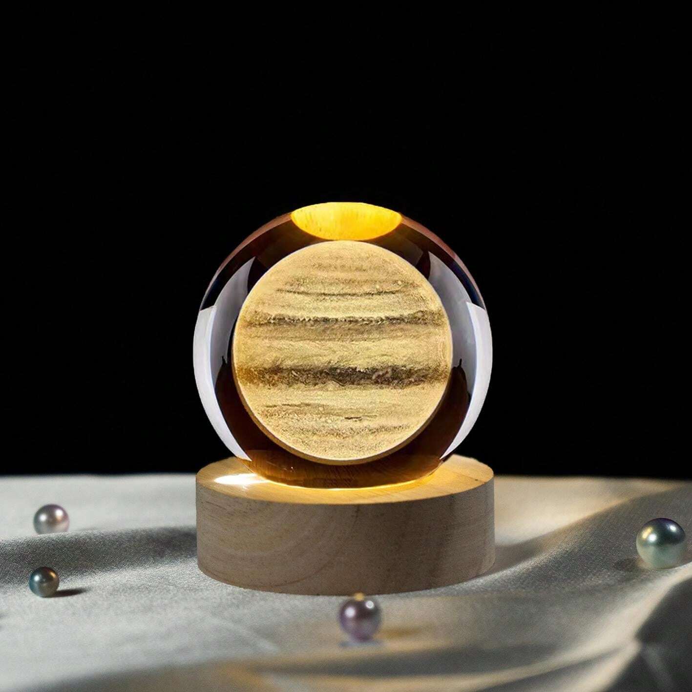 3D Laser Engraved Jupiter Crystal Ball, Small Beautiful Themed Gift ...