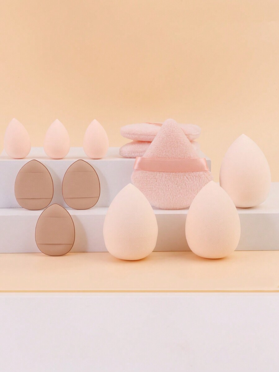 12pcs/Set Makeup Sponge Combination Kit, Non-Latex Cosmetic Sponge For ...