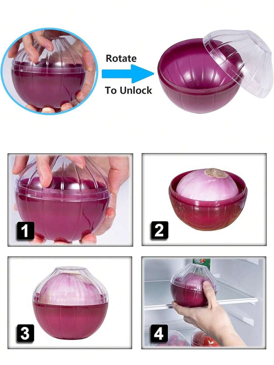 1pc Transparent Onion Storage Box With Ventilation Holes, Refrigerator ...