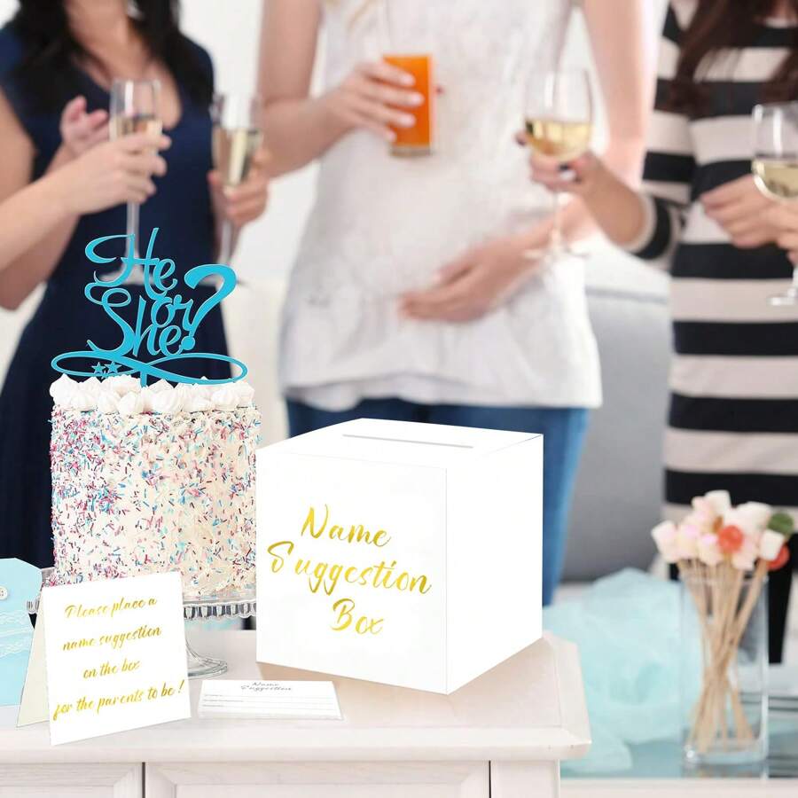 Baby Name Suggestion Cards With Box Baby Shower Themed Wedding Birthday ...