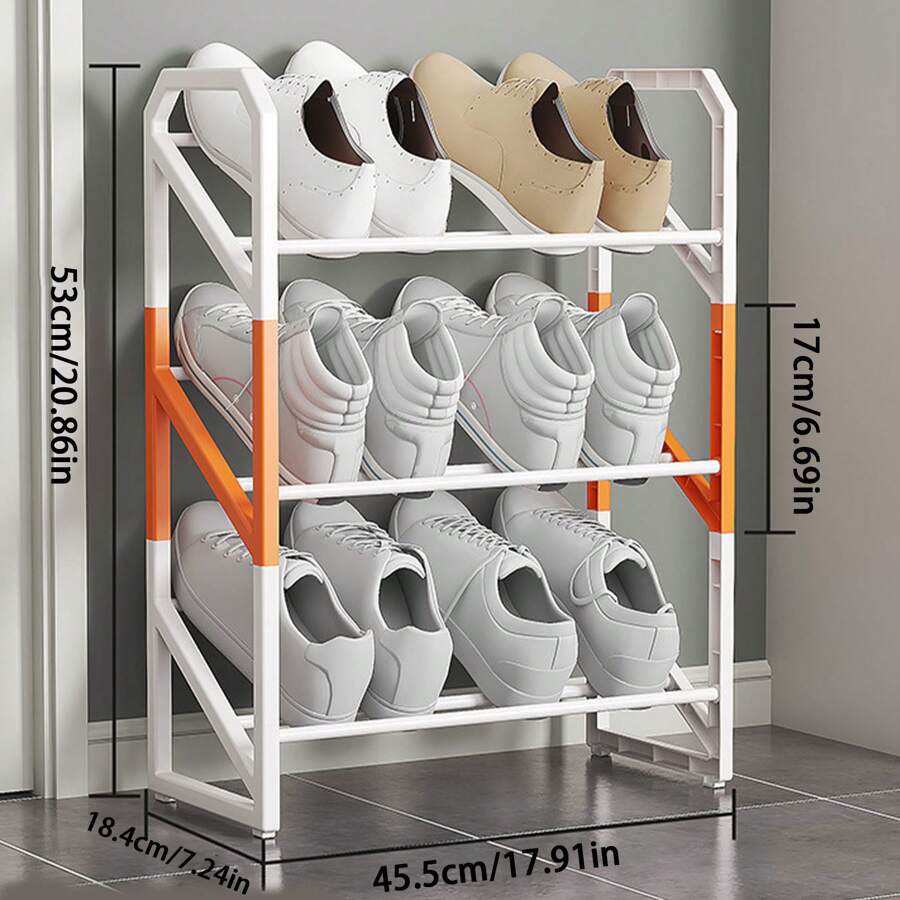 1pc Solid Multilayer Shoe Rack For Home Entrance, Dorm Room, Anti-Dust ...