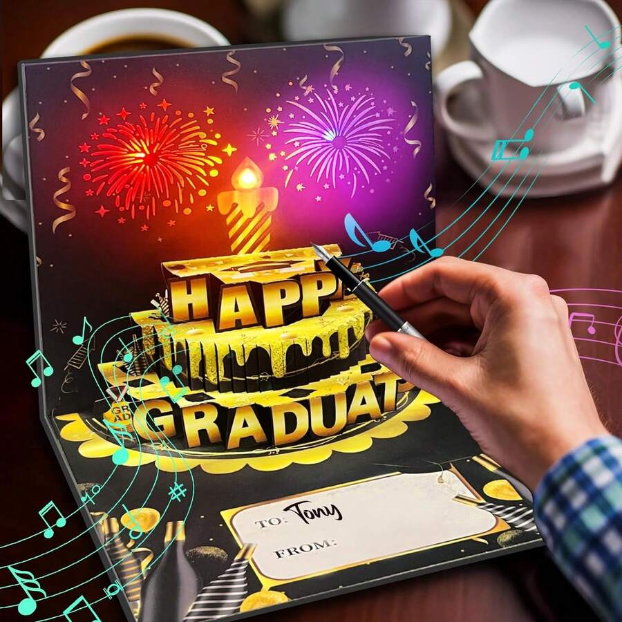 Pop-Up Graduation Card 2024, Musical Pop-Up Graduation Card With Lights ...