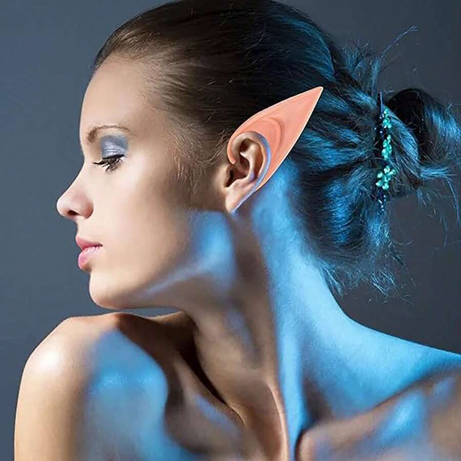 3 Pairs Latex Ears Pixie Fairy Ear Soft Pointed Goblin Ears Alien Elven ...