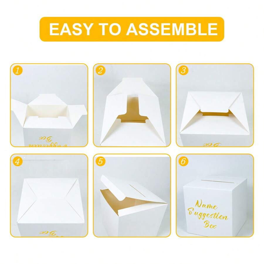 Cardboard Ballot Box With Slot, Suggestion Boxes With Removable Header ...