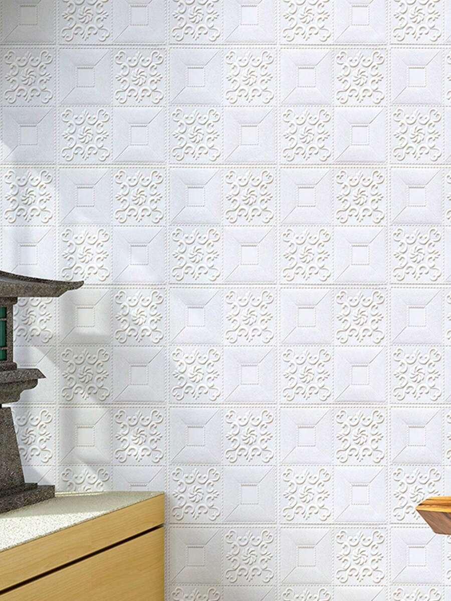 1pc 3D Embossed Wall Paper | SHEIN USA