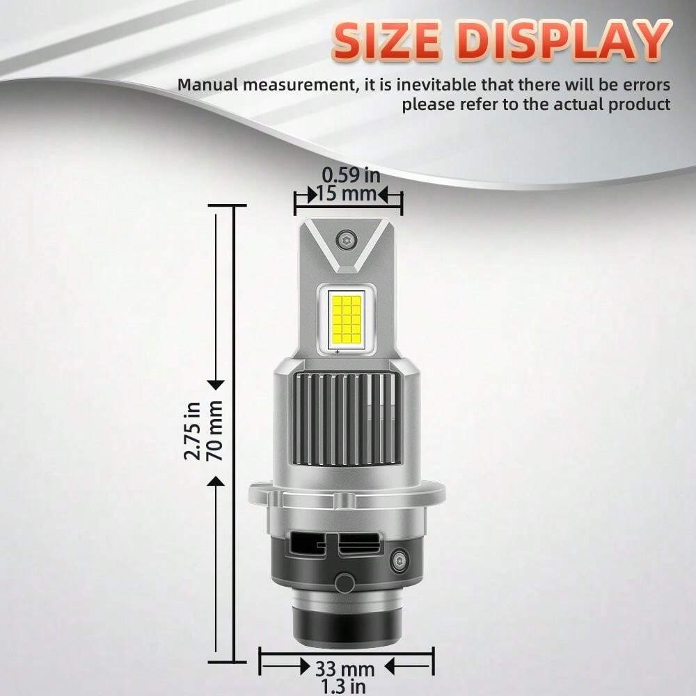 2-Pack, 110W, Super Bright Car Headlight D2S LED D4S Car Front Light D2R D4R, HID Bulbs, Xenon ...