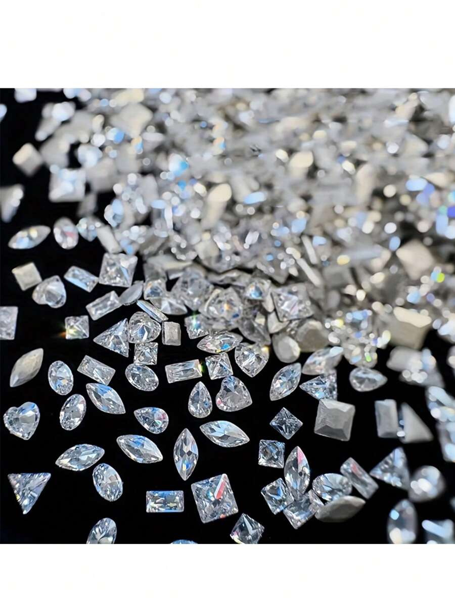 50/100pcs 2-3mm AB Rhinestones For Nails Mini Nail Rhinestones For Nail Art Rhinestones 3D ...