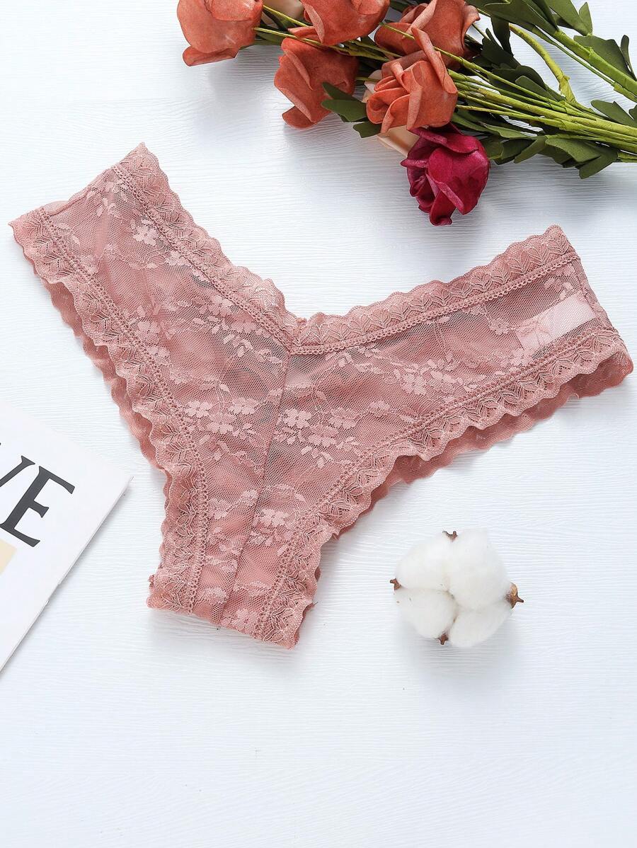 4/PCS Women's Sexy Hollow Out Lace Thong With Cross Strap, Sexy Thong ...