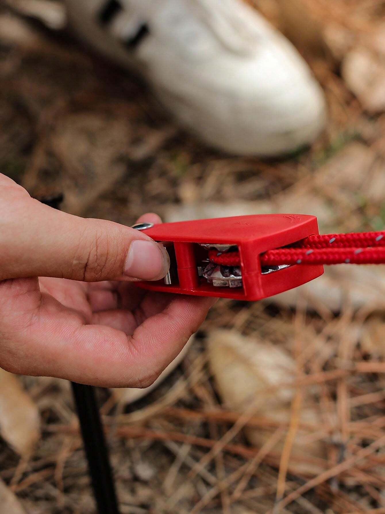 1pc 6MM*5M Outdoor Pulley Adjuster Tent Fixing Tool Metal Elevator ...