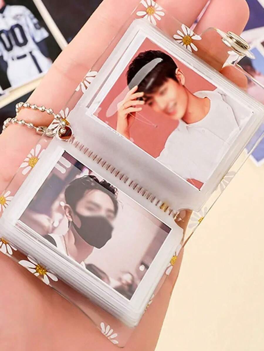 1inch 16 Pockets Mini Photo Album Keychain, Daissy Mini Photo Album ...