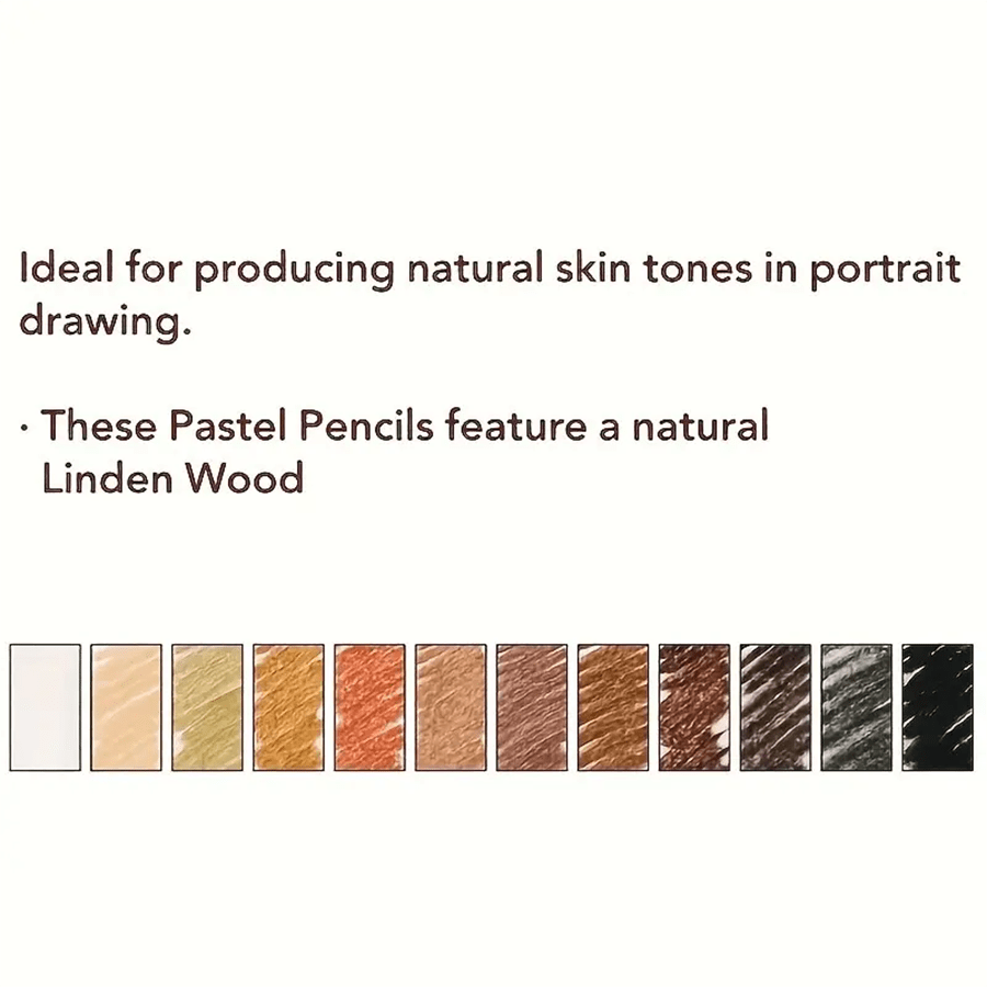 12 Colors Skin Tone Colored Pencils For Portrait Sketching, Landscape ...