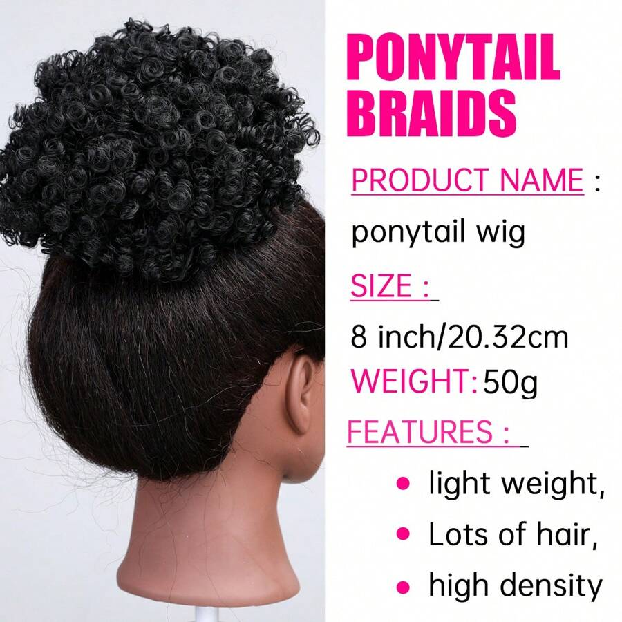 Afro Puff Drawstring Ponytail For , Short Kinky Curly Afro Ponytail ...