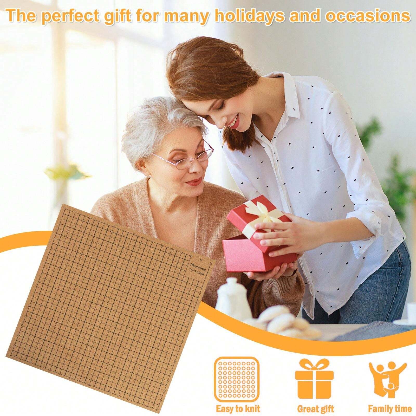 Macrame Board With Grids Double Sided Macrame Project Board With 50 T ...