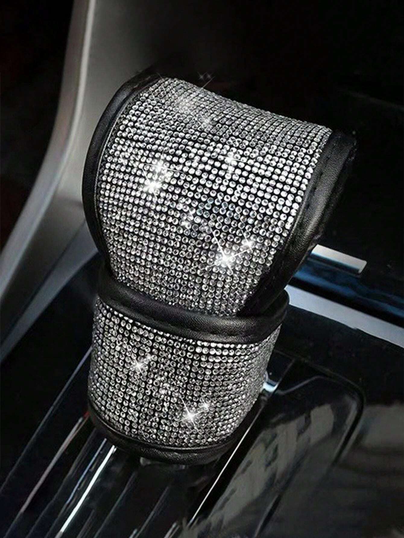 1PC Car Interior Inlaid With Diamond Handbrake Sleeve, Gear Shift ...